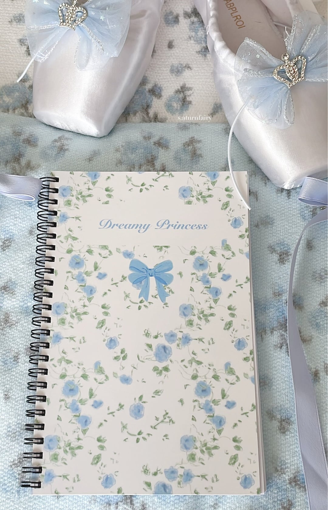 Blue Floral Dreamy Princess Notebook - Etsy
