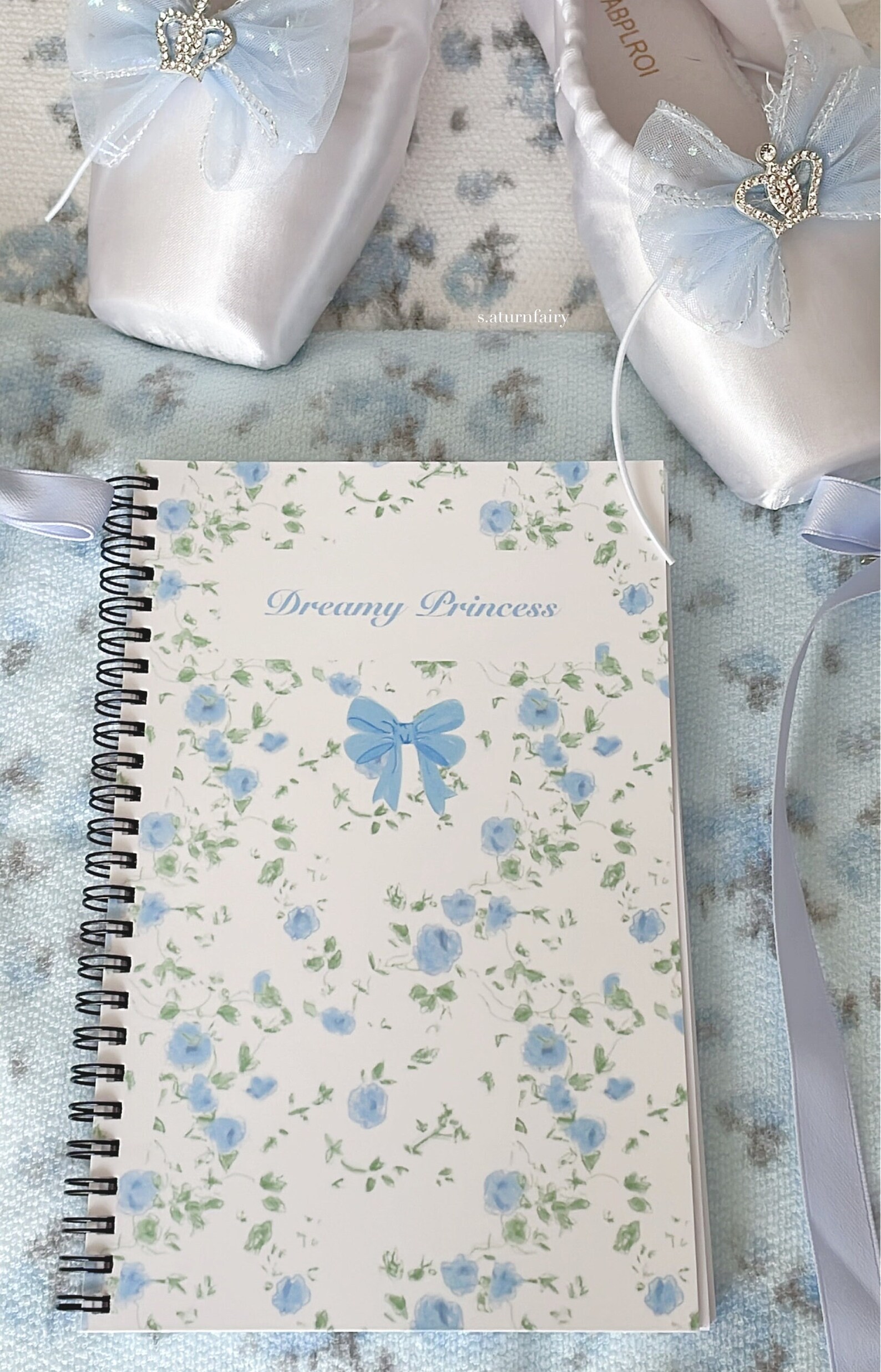 Blue Floral Dreamy Princess Notebook - Etsy
