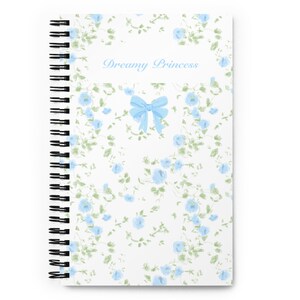 Blue Floral Dreamy Princess Notebook - Etsy