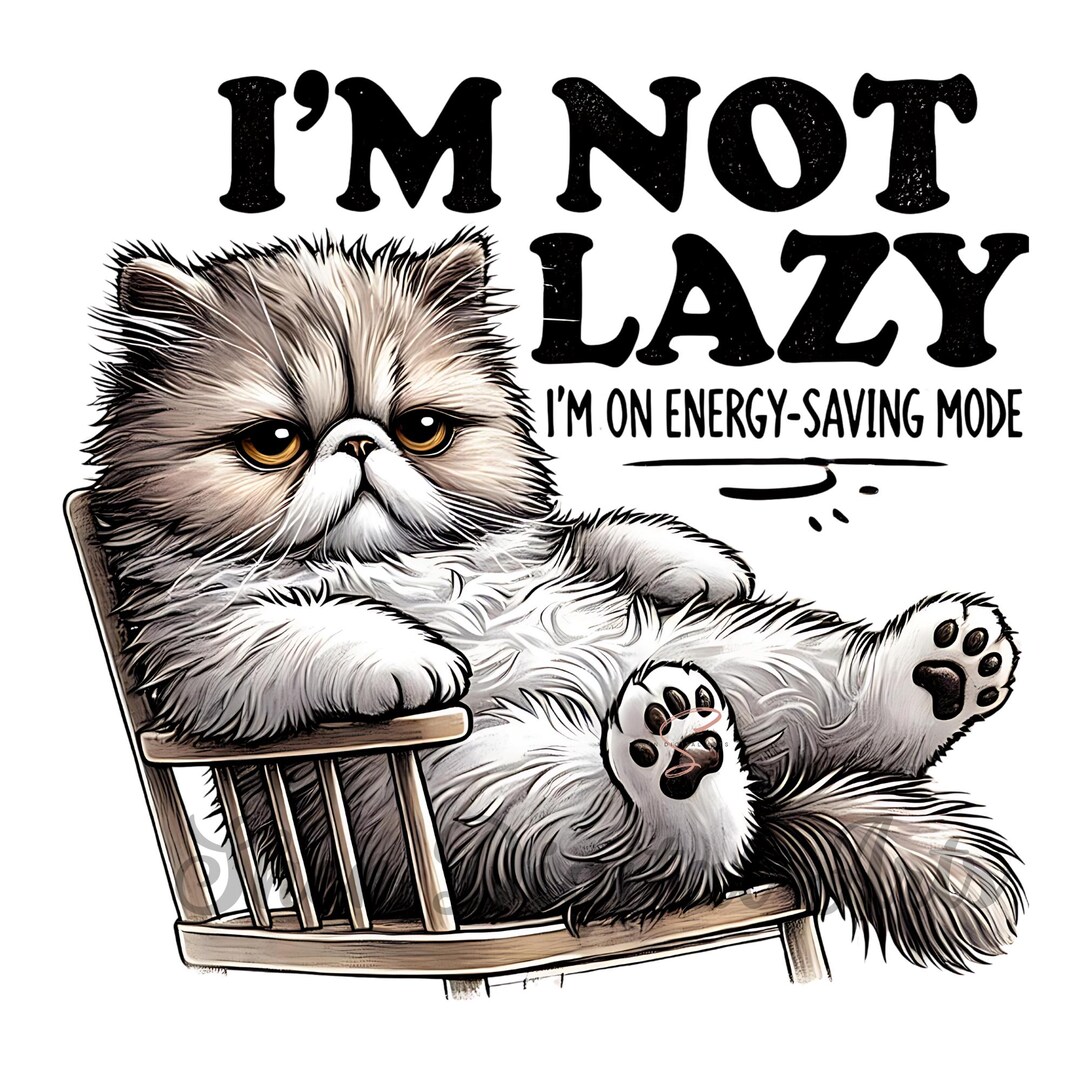 Cat PNG, Funny Sarcastic Cat Coffee Mug Png, Lazy Cat Sublimation ...