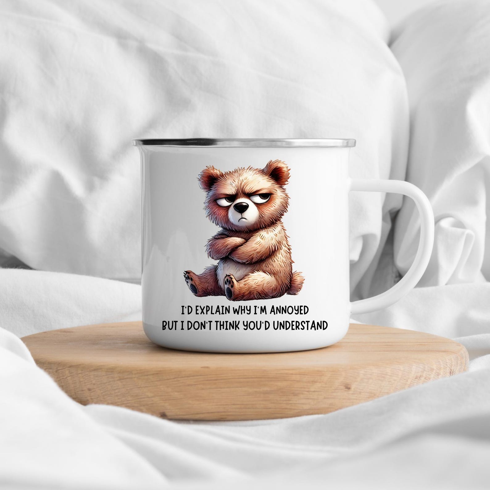Grumpy Bear Png, Funny Angry Bear Coffee Mug Png, Cute Bear Sublimation ...