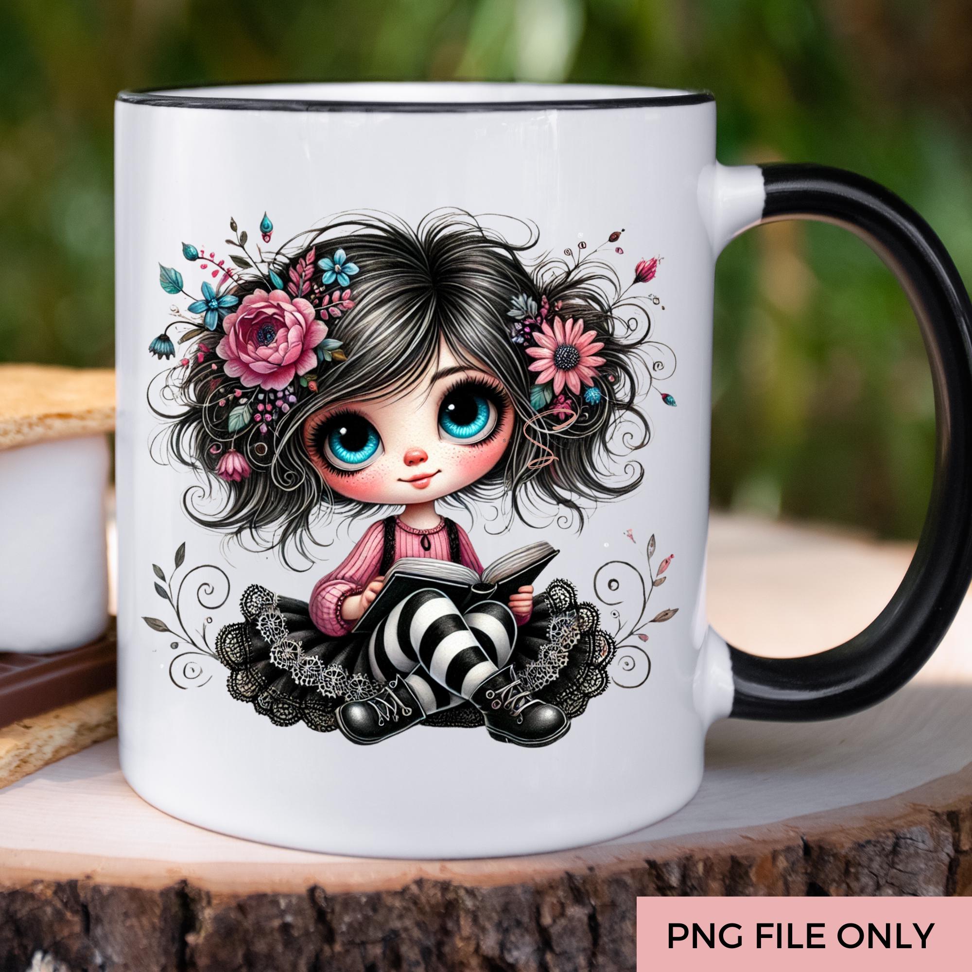 Quirky Cute Little Girl Png, Whimsical Illustration, Quirky Girl With ...