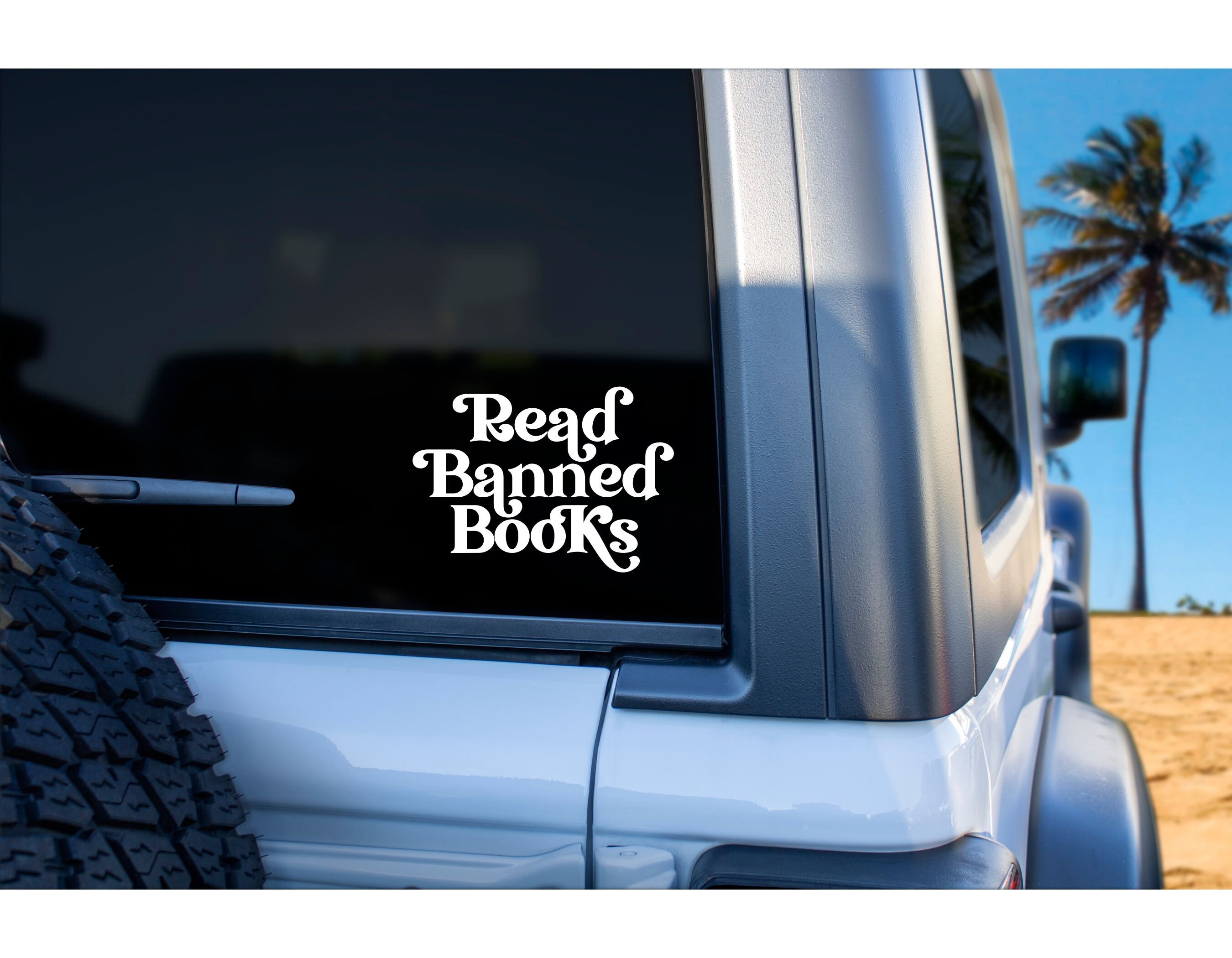 Read Banned Books Vinyl Decal Sticker - Laptop, Car, Water Bottle - Etsy