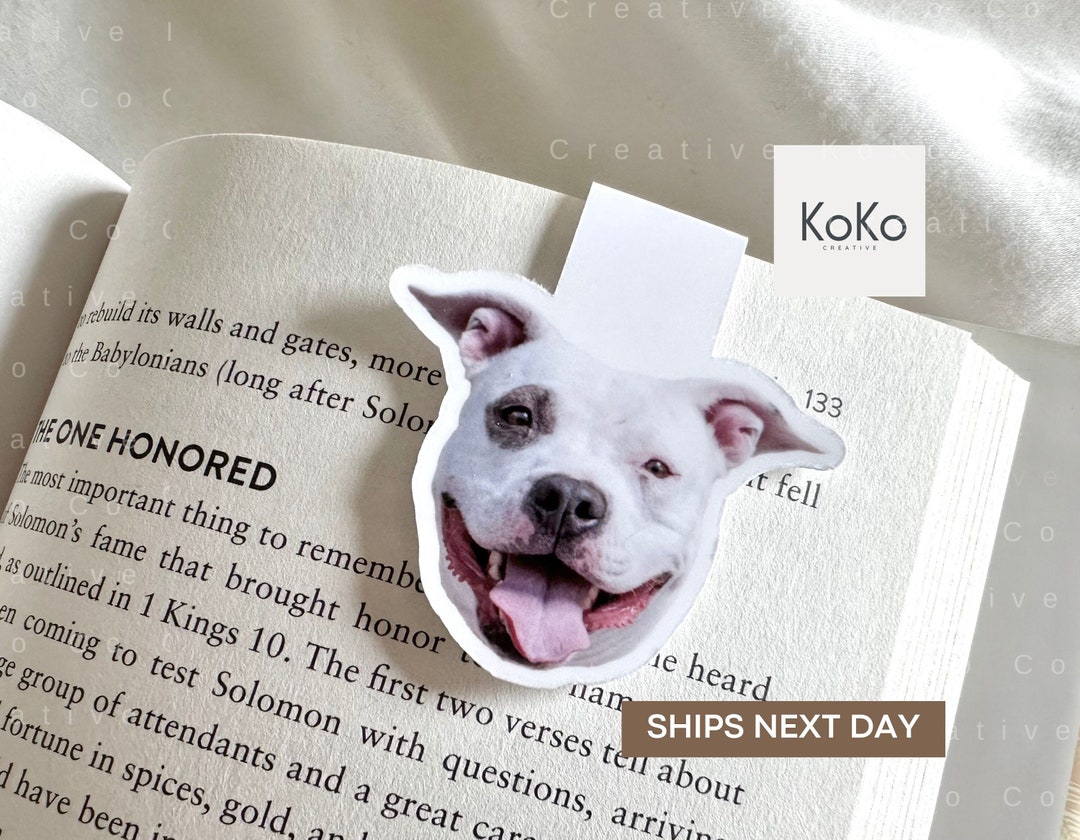 Custom Pet Bookmark, Personalized Bookmark, Custom Photo Gift, Dog ...