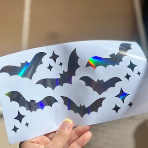 Bat Decal Bat Car Decal Holographic Cute Spooky Stickers Halloween ...