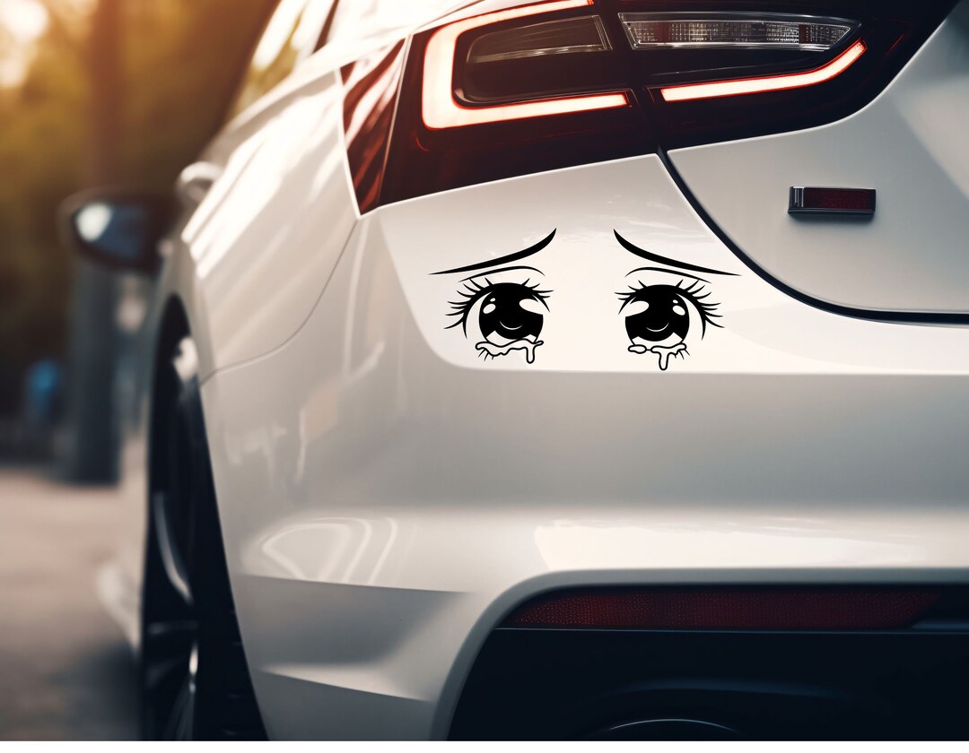 Crying Anime Eyes Waterproof Decal Sticker Vinyl Decal Sticker Car ...