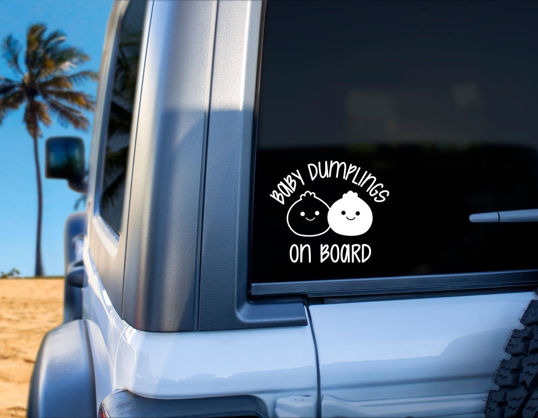 Baby Dumplings on Board Car Sticker Vinyl Car Decal Baby on Board ...
