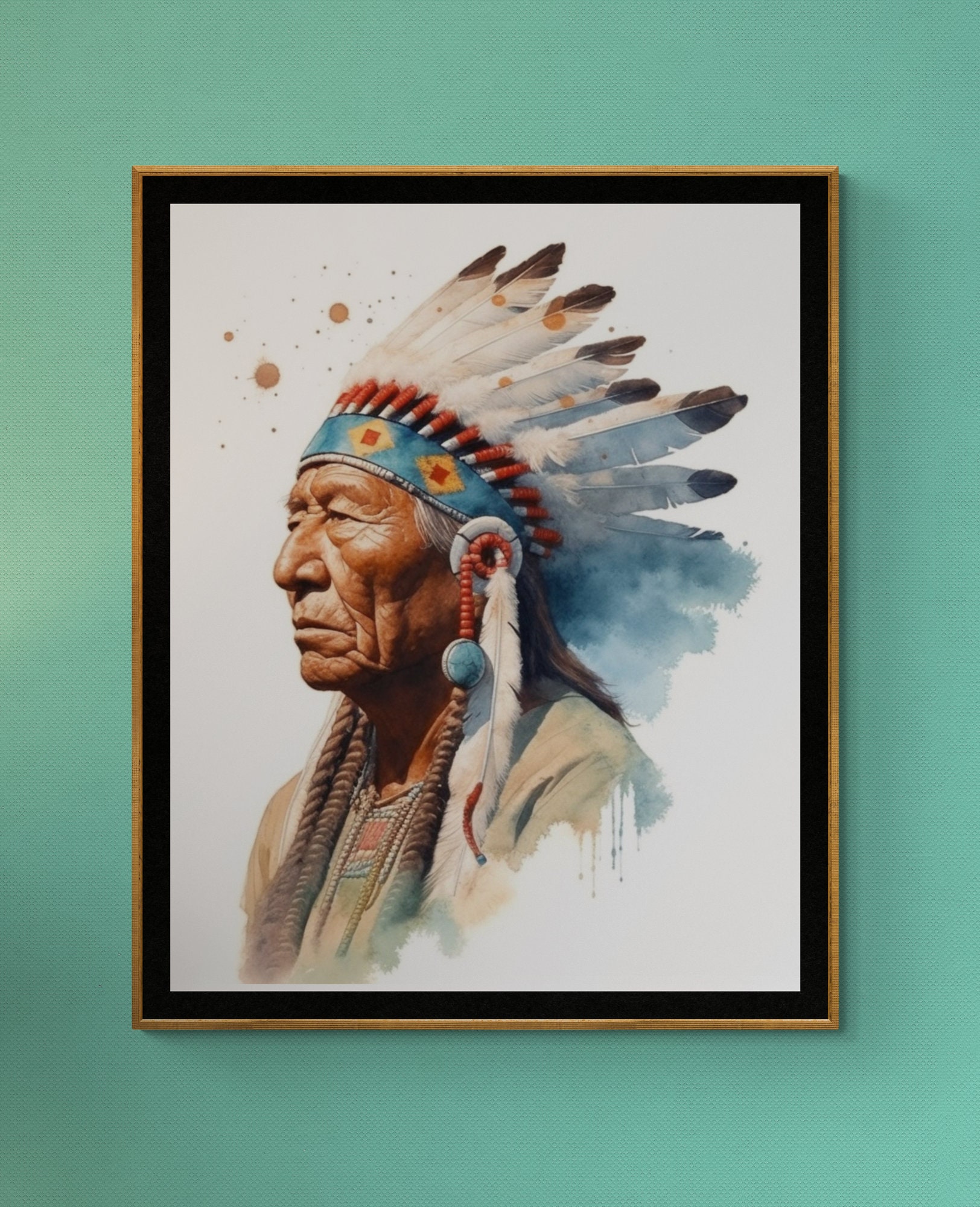 Native American Watercolor Painting | Iroquois | Printable Native ...