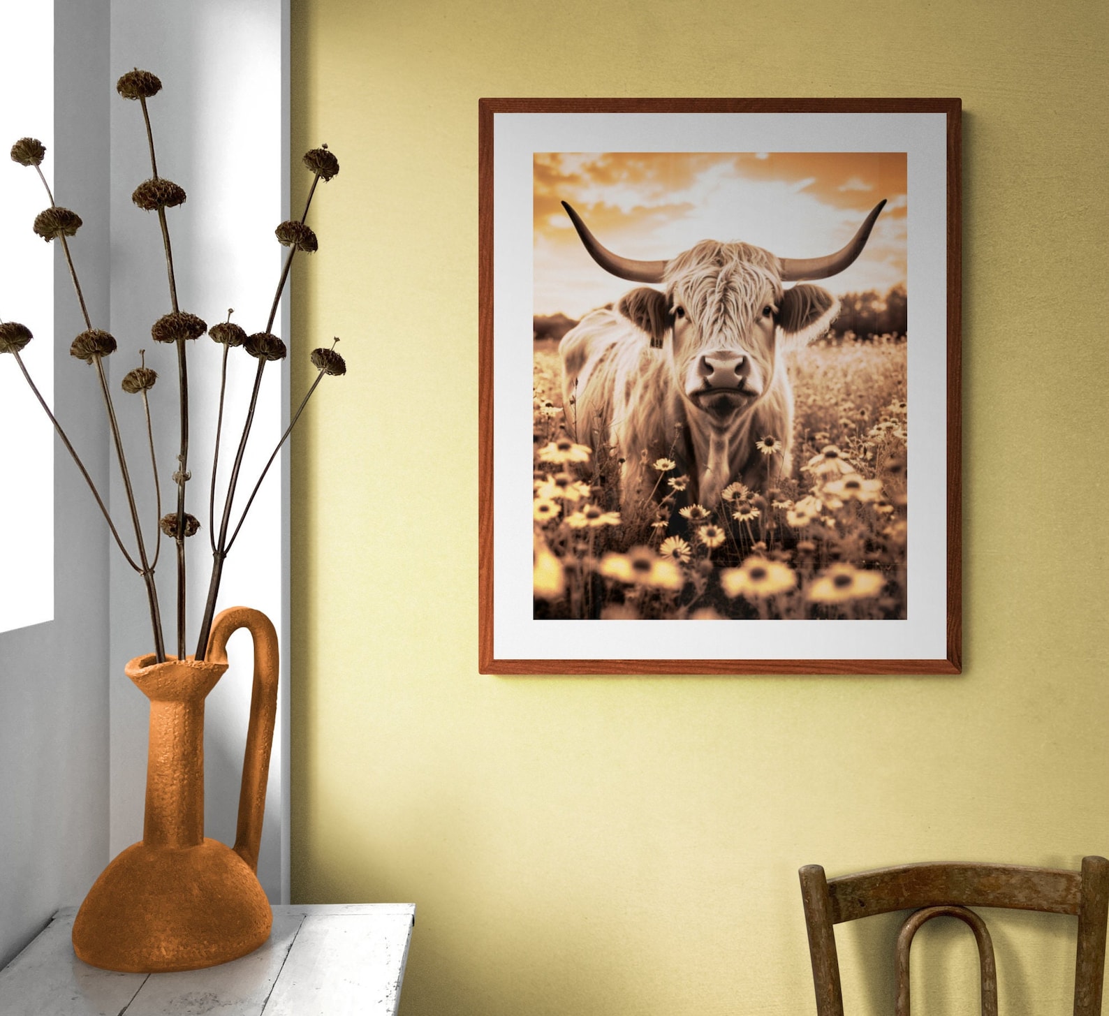 Highland Cow Wall Art | Highland Cow Decor | Printable Wall Art ...