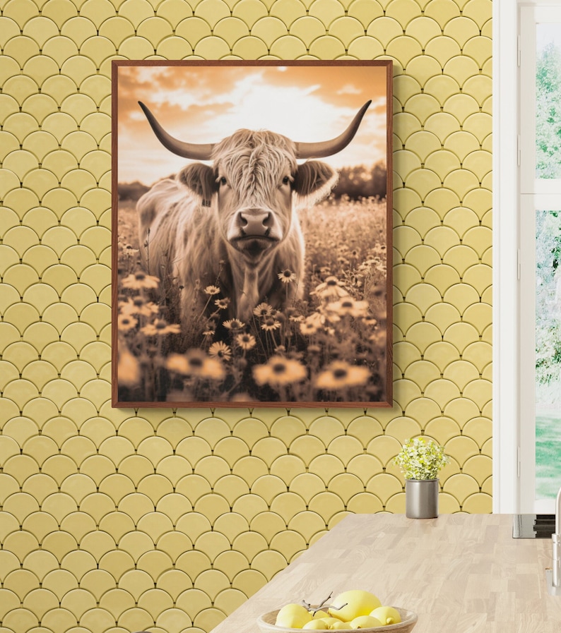 Highland Cow Wall Art Highland Cow Decor Printable Wall - Etsy