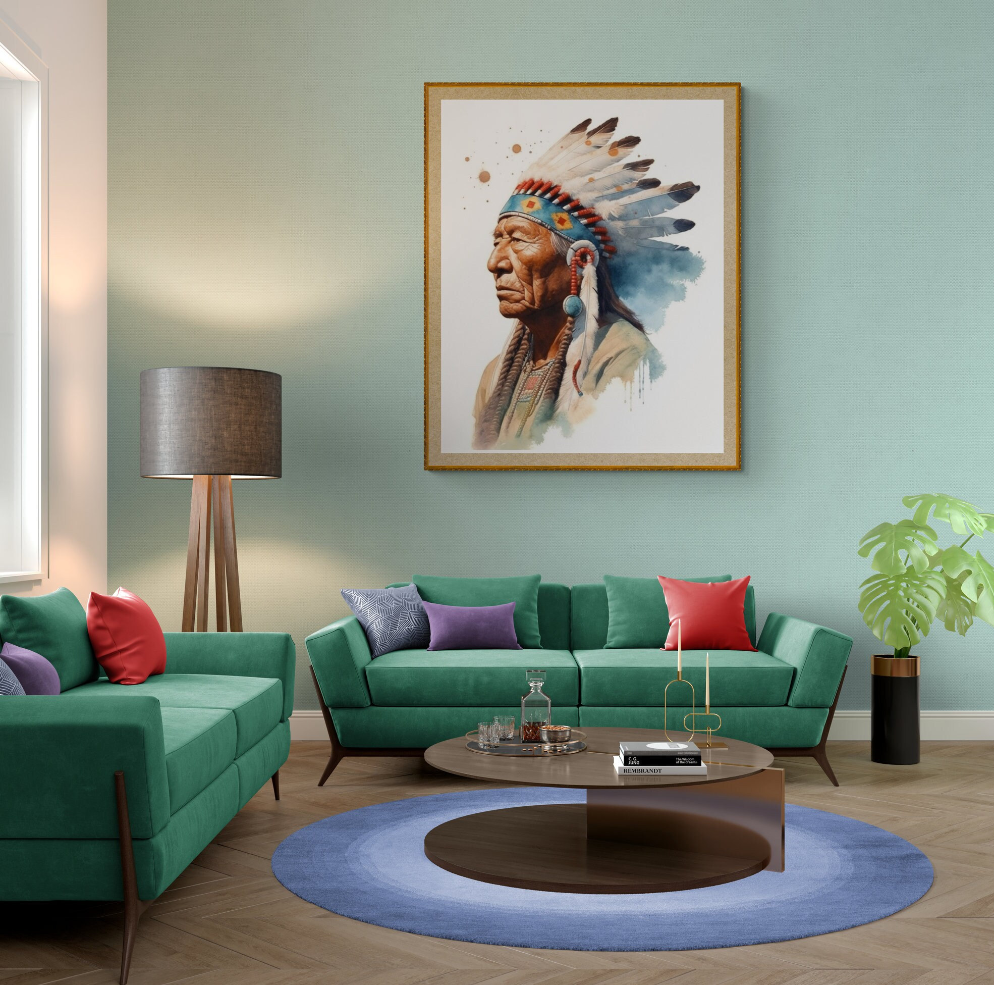 Native American Watercolor Painting | Iroquois | Printable Native ...