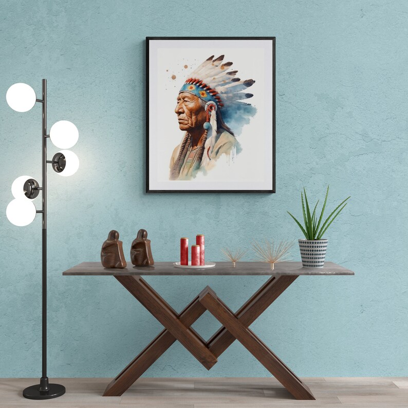 Native American Watercolor Painting | Iroquois | Printable Native ...