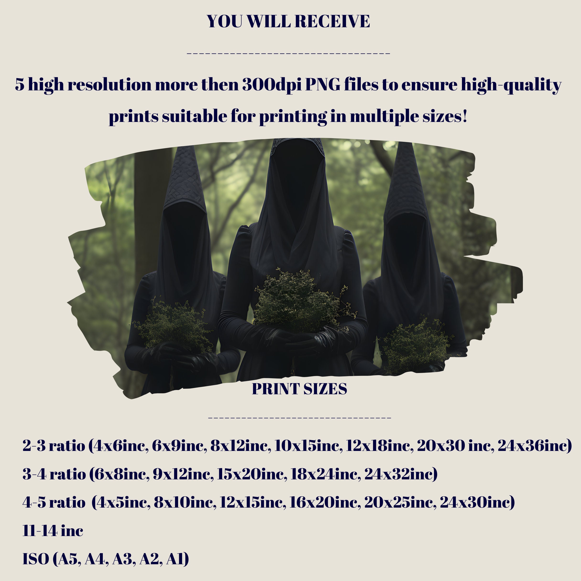 Cult Member Standing in the Forest Photography, Creepy Goth Wall Art ...