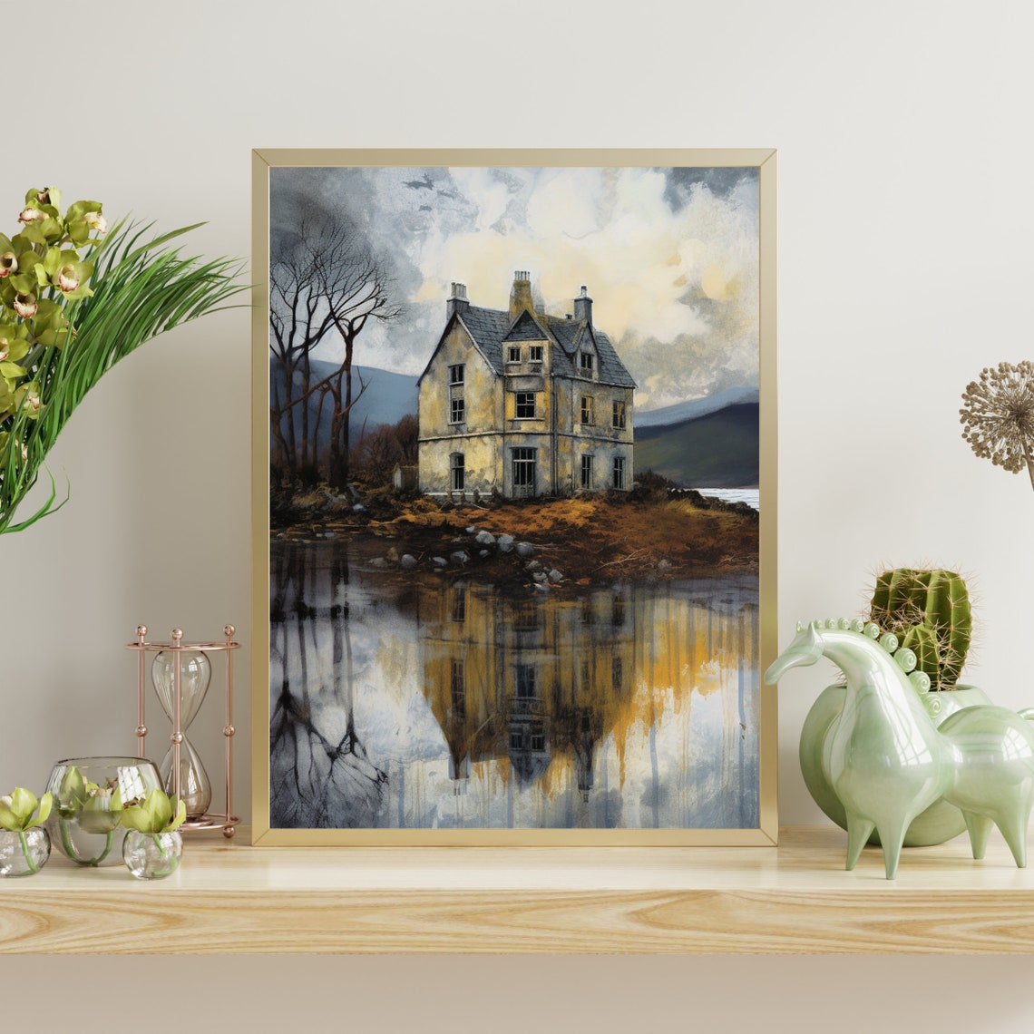 Cursed House, Haunted House, Creepy Wall Art, Spooky Victorian Gothic ...