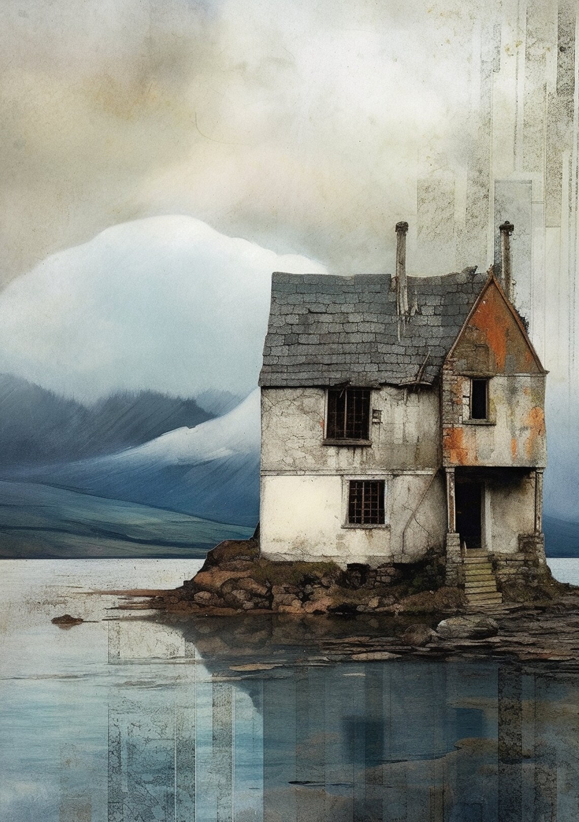 Cursed House Haunted House Creepy Wall Art Spooky Victorian - Etsy