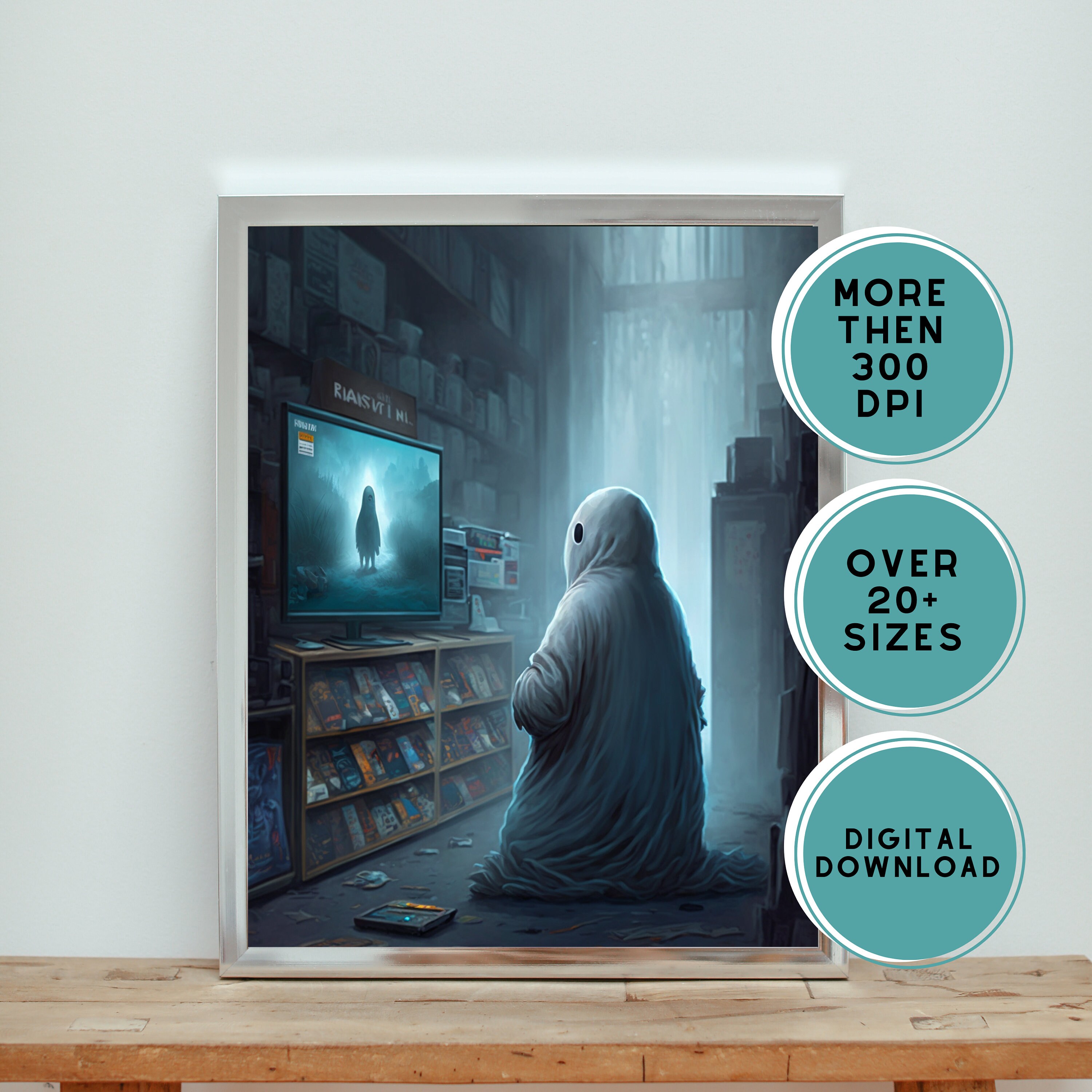 Spooky Victorian Gothic Ghost, Paint Creepy Goth Wall Art, Ghost ...