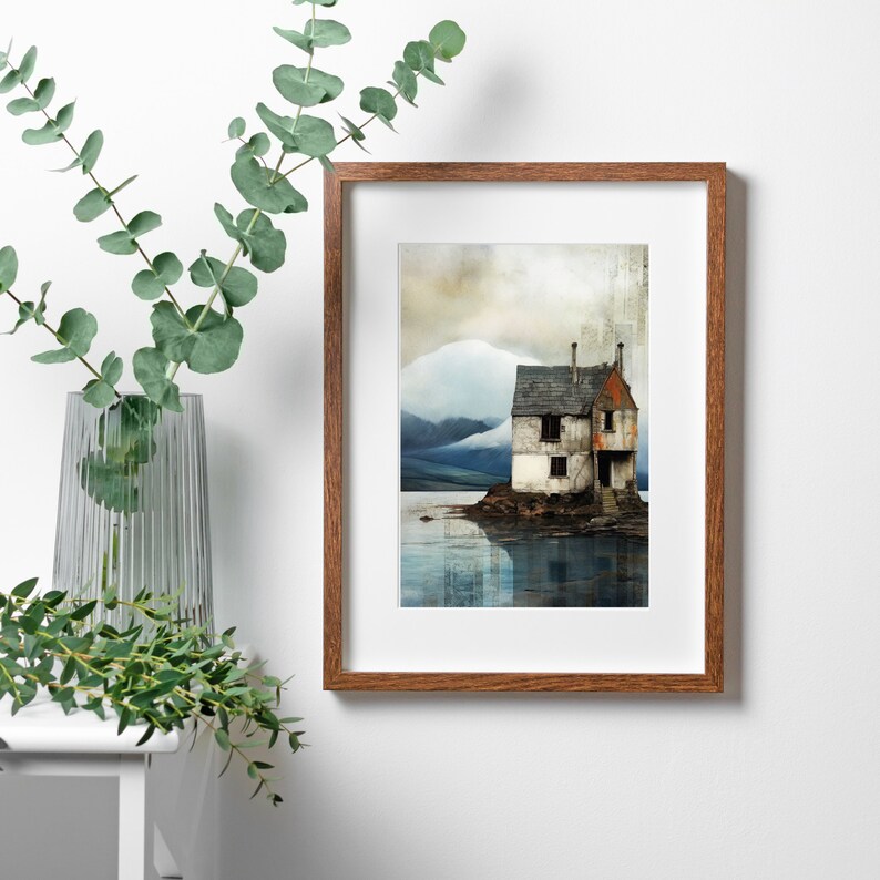 Cursed House, Haunted House, Creepy Wall Art, Spooky Victorian Gothic ...