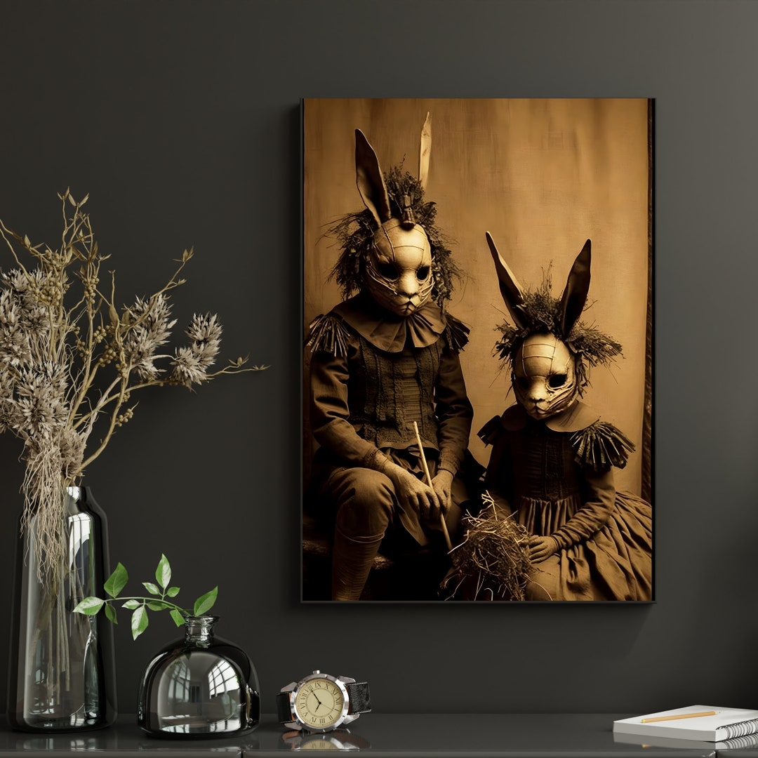 Gothic Goat Demon and Girl Print Creepy Goth Wall Art, Spooky Victorian ...