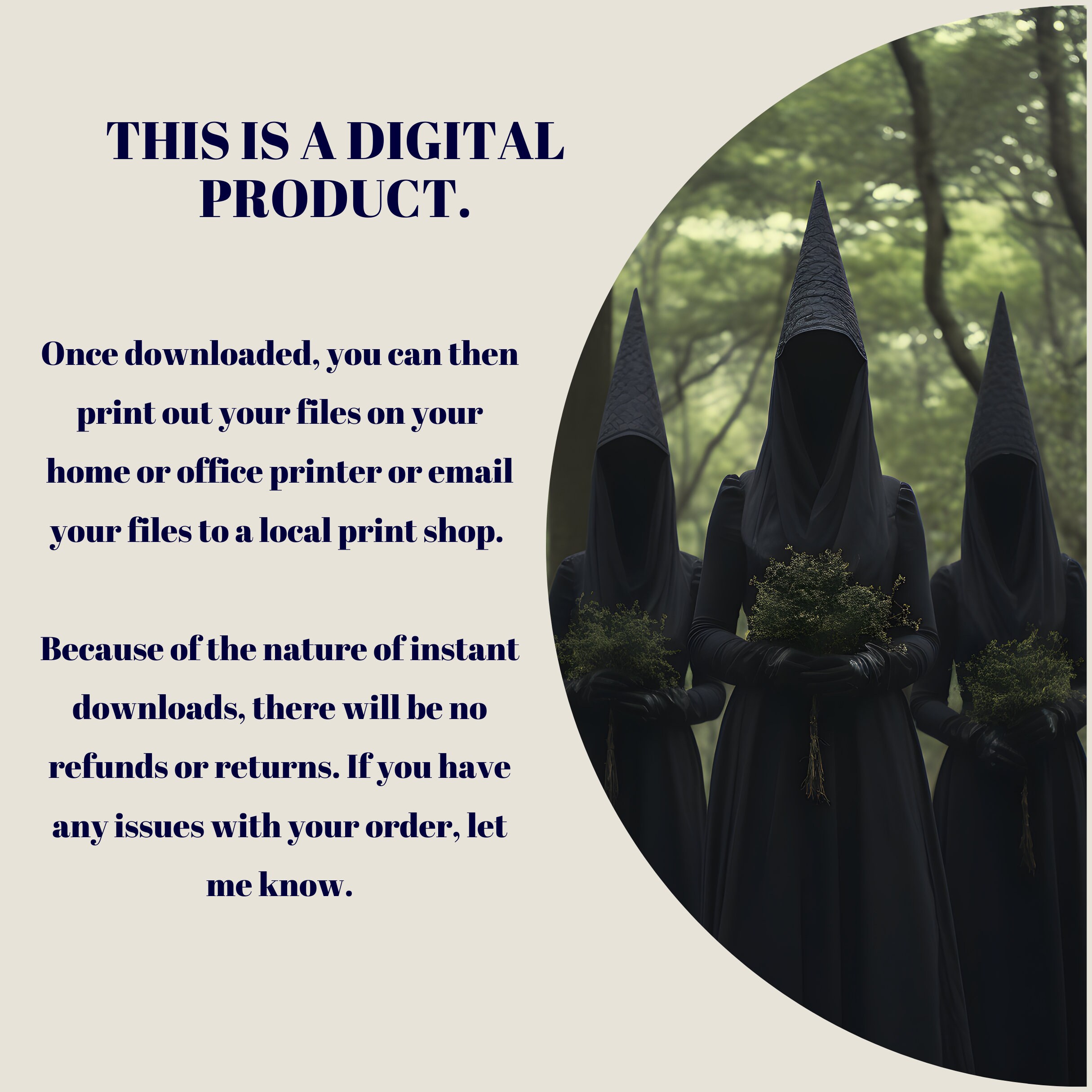 Cult Member Standing in the Forest Photography, Creepy Goth Wall Art ...