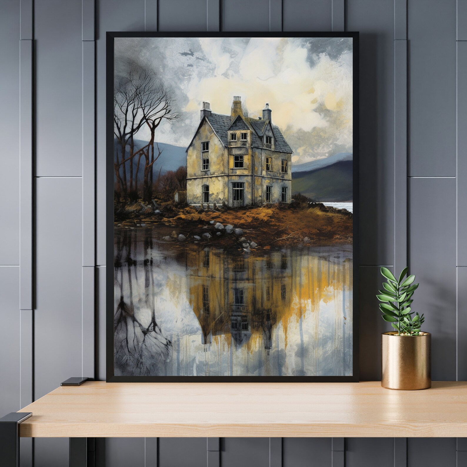 Cursed House, Haunted House, Creepy Wall Art, Spooky Victorian Gothic ...