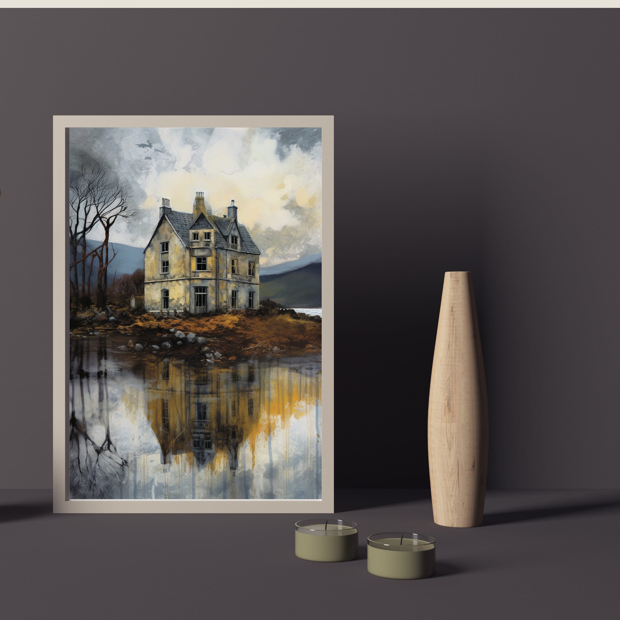 Cursed House, Haunted House, Creepy Wall Art, Spooky Victorian Gothic ...