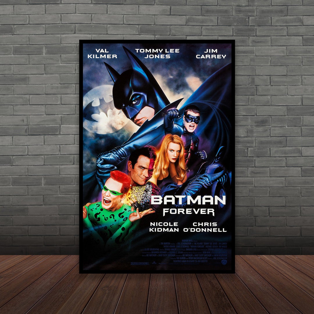 BATMAN FOREVER 1995 Movie Poster Classic Film, Wall Art, Room Decor ...