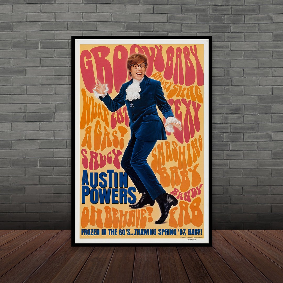 Austin Powers International Man of Mystery Movie Poster, Wall Art, Room ...