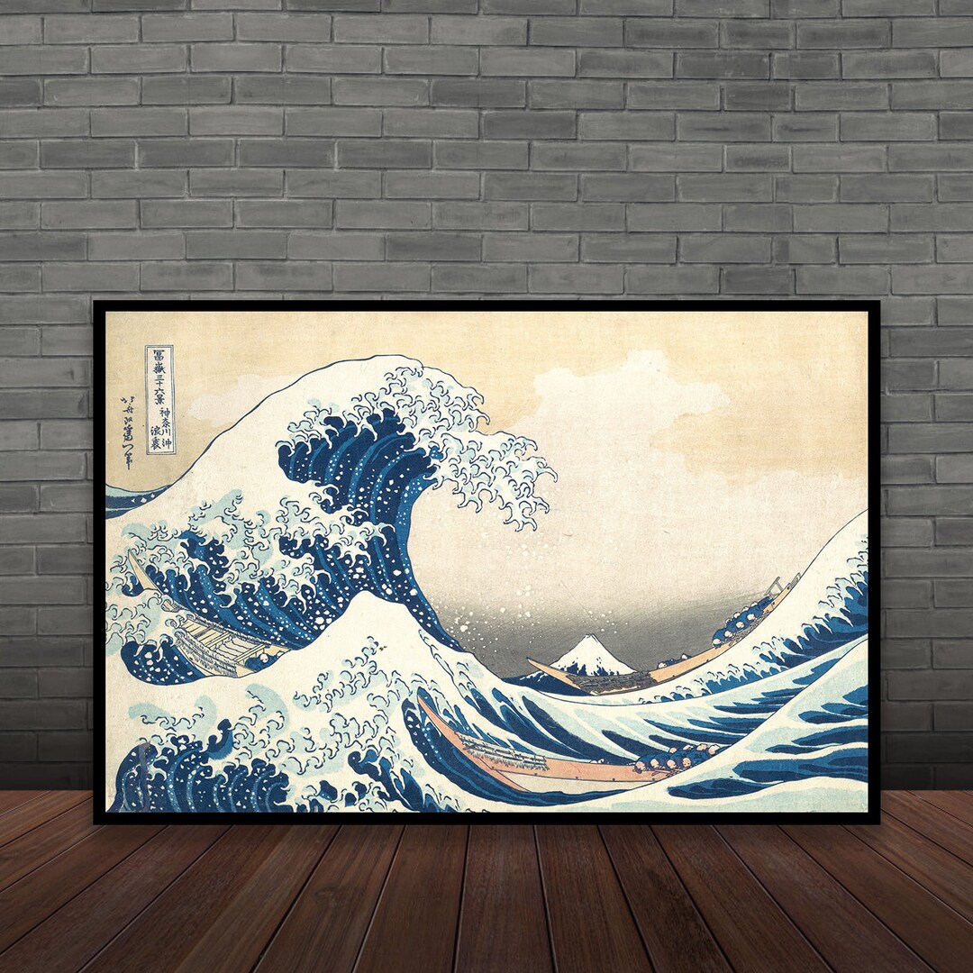 The Great Wave off Kanagawa 1831 Hokusai Poster, Wall Art, Room Decor ...