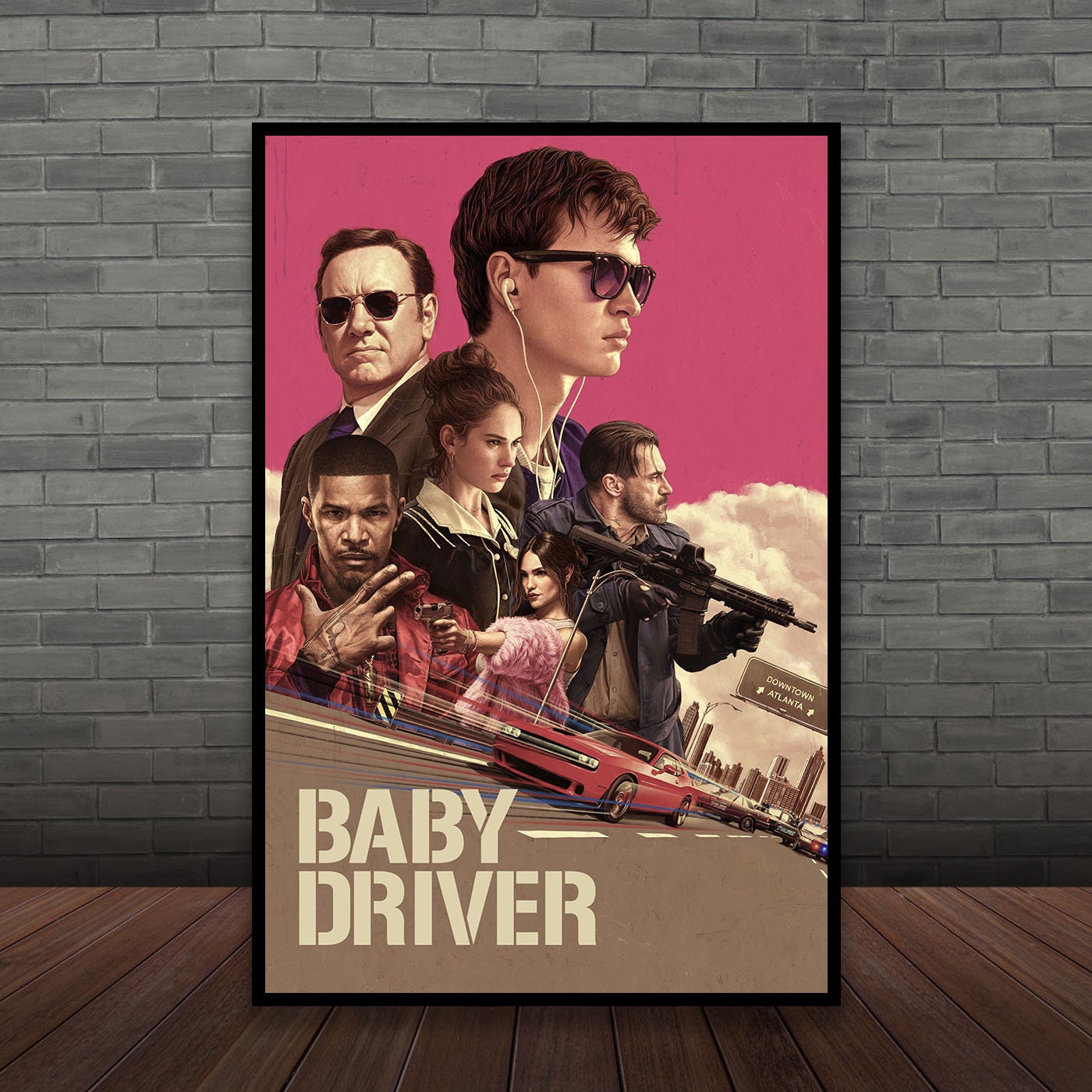 Baby Driver Movie Poster Classic Film, Wall Art, Room Decor, Home Decor ...