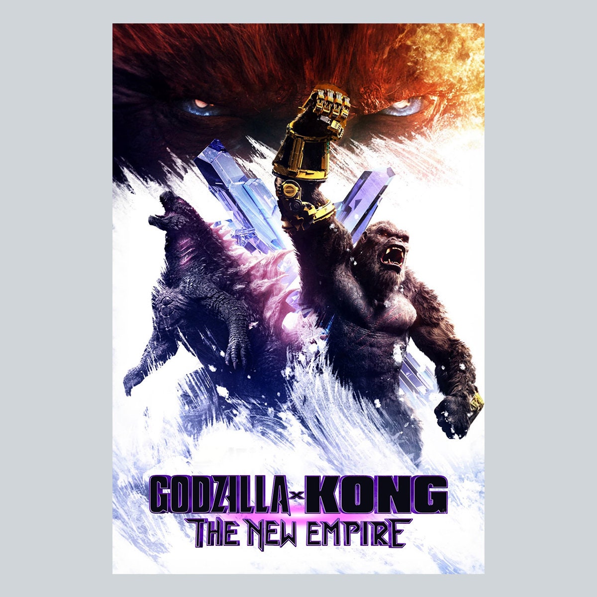 God zilla x Kong The New Empire 2024 Movie Poster by Dima Lamonov ...