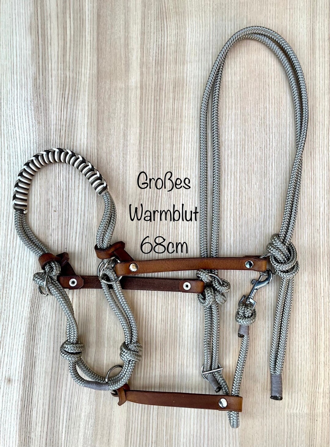Pull Side Pull With Cable Noseband Made of Rope and Leather - Etsy UK
