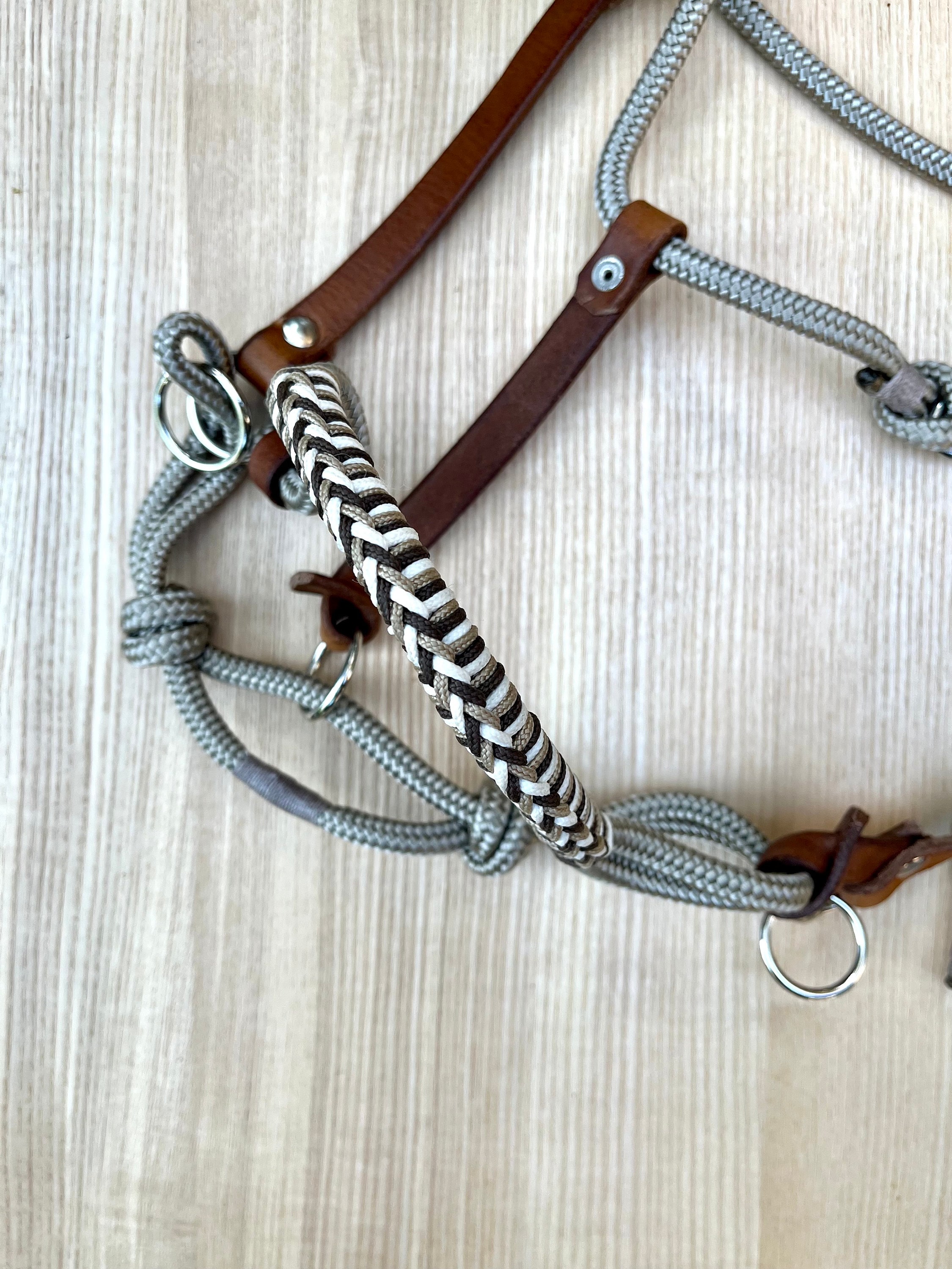 Pull Side Pull With Cable Noseband Made of Rope and Leather - Etsy UK
