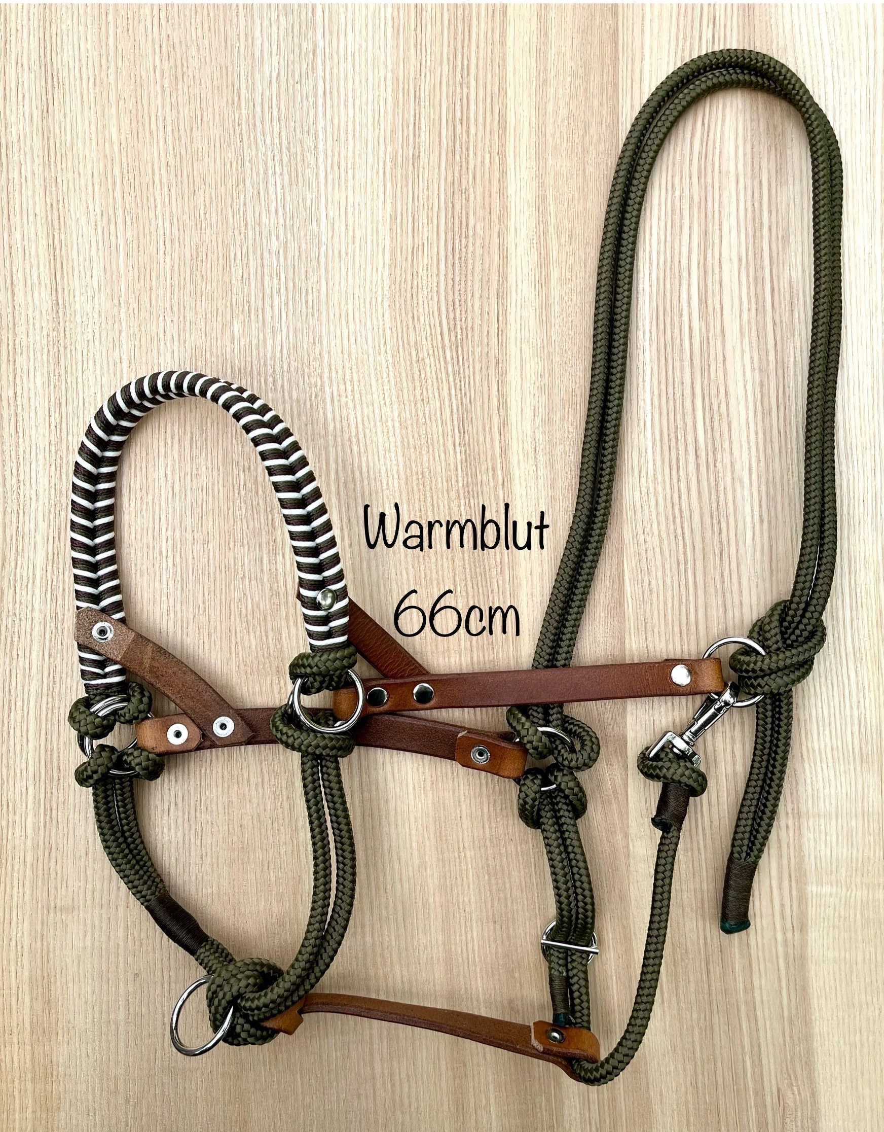 Sidepull With Stabilized Noseband, Warmblood Size, Olive - Etsy