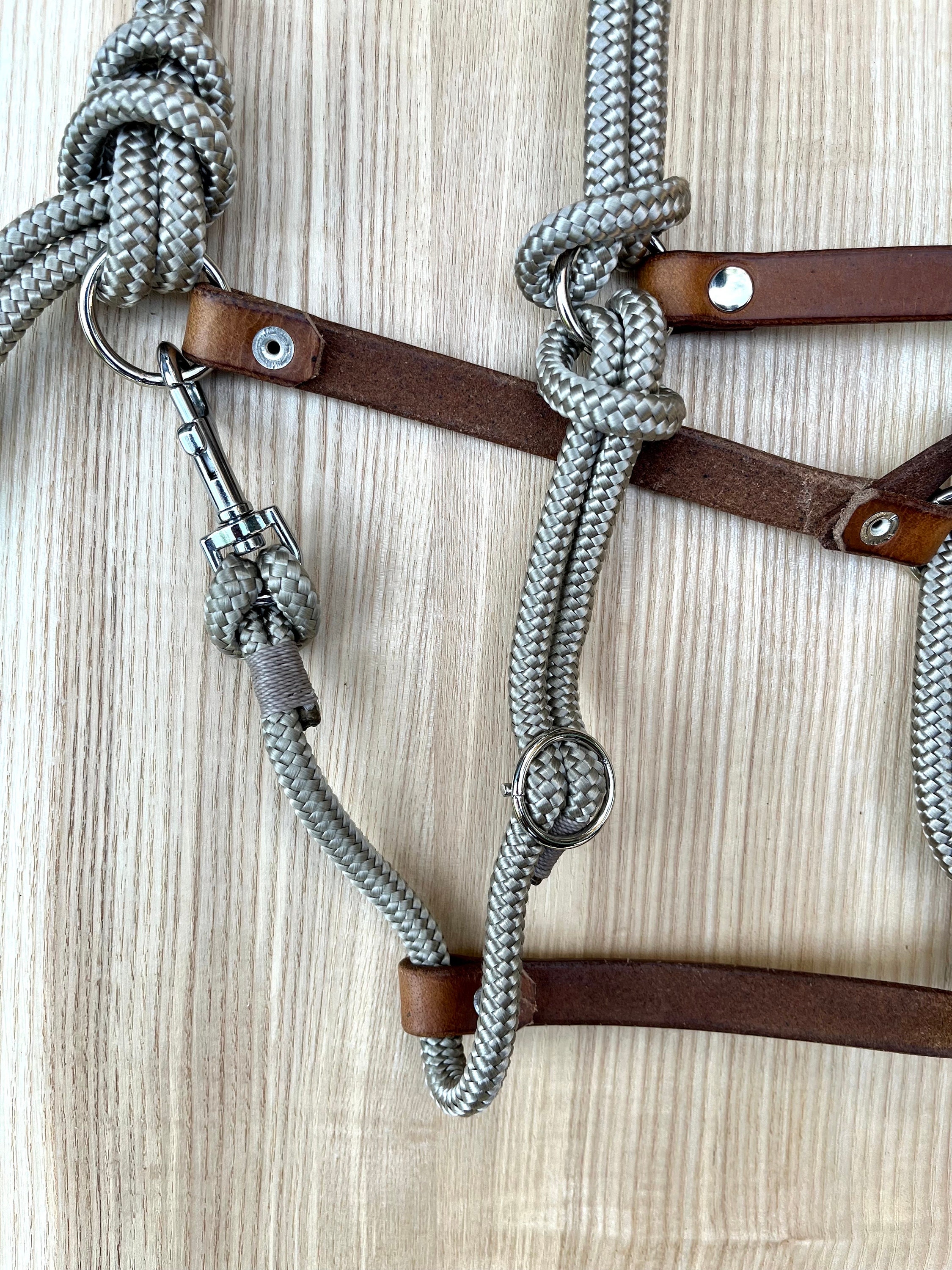 Pull Side Pull With Cable Noseband Made of Rope and Leather - Etsy UK