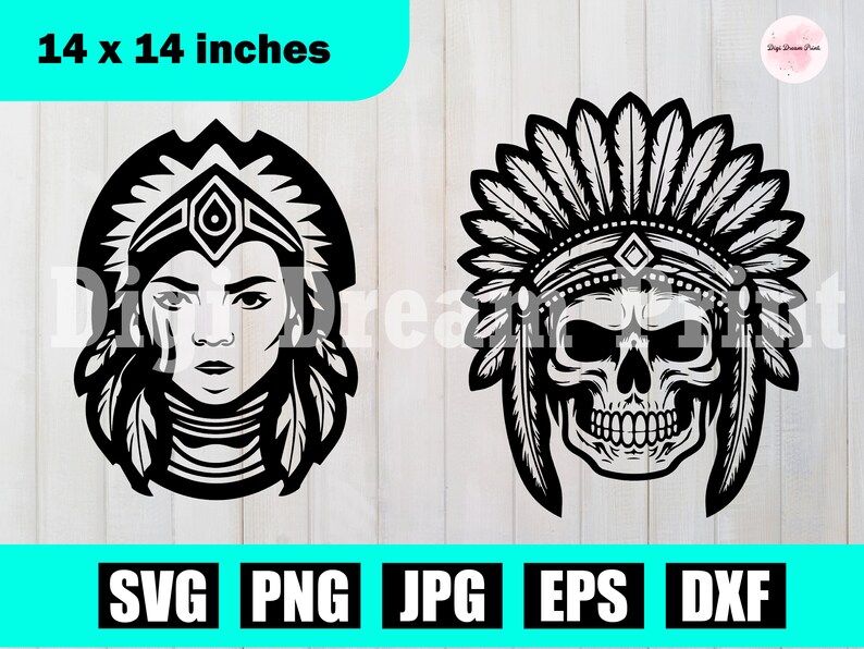 Native American Svg Bundle, Native American Skull Svg, Warriors Svg ...