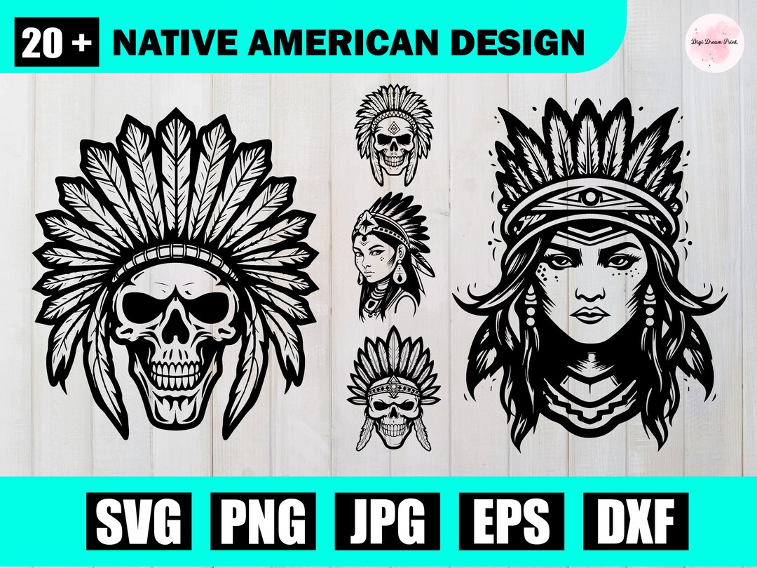 Native American Svg Bundle, Native American Skull Svg, Warriors Svg ...