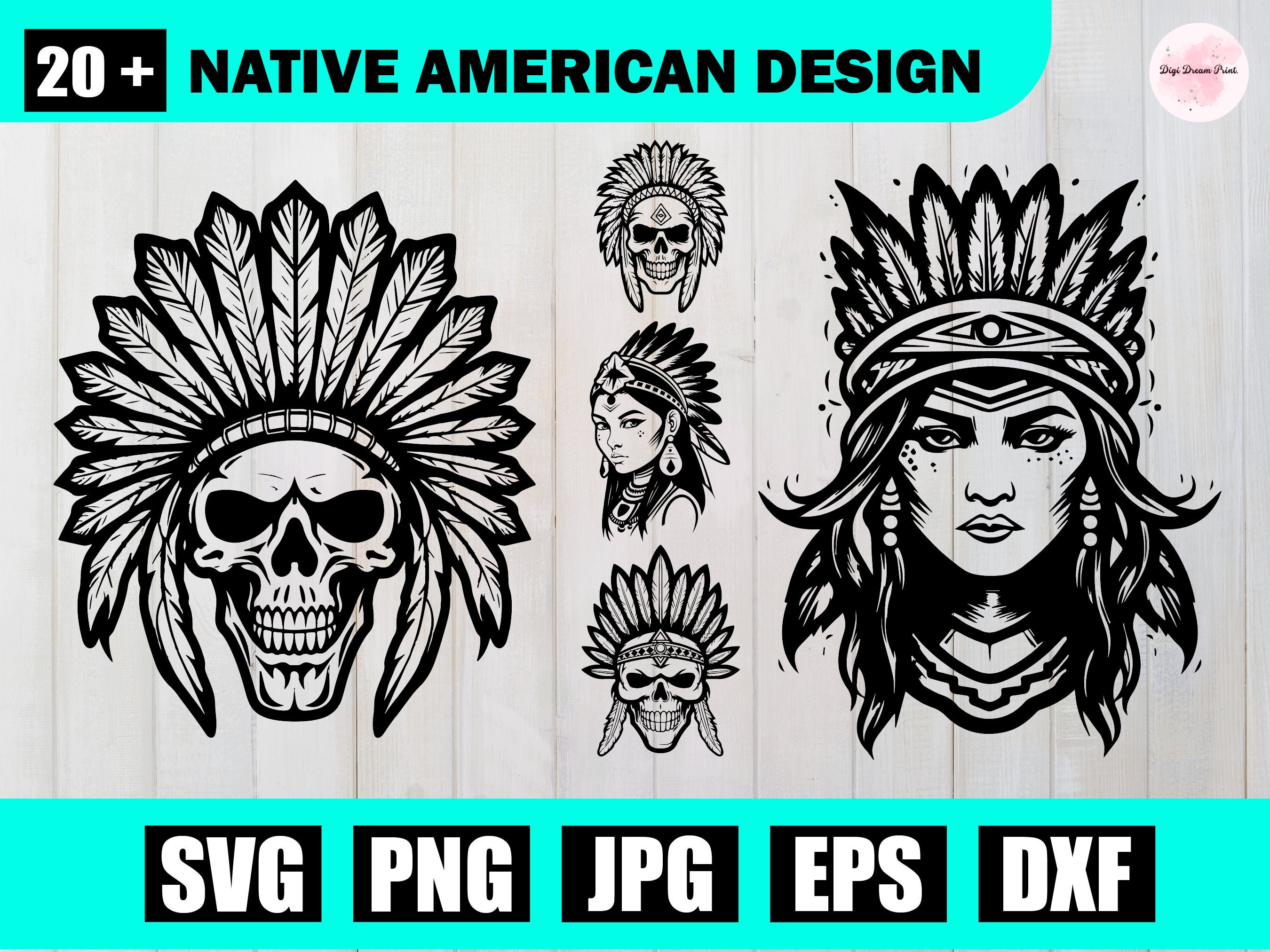 Native American Svg Bundle, Native American Skull Svg, Warriors Svg ...