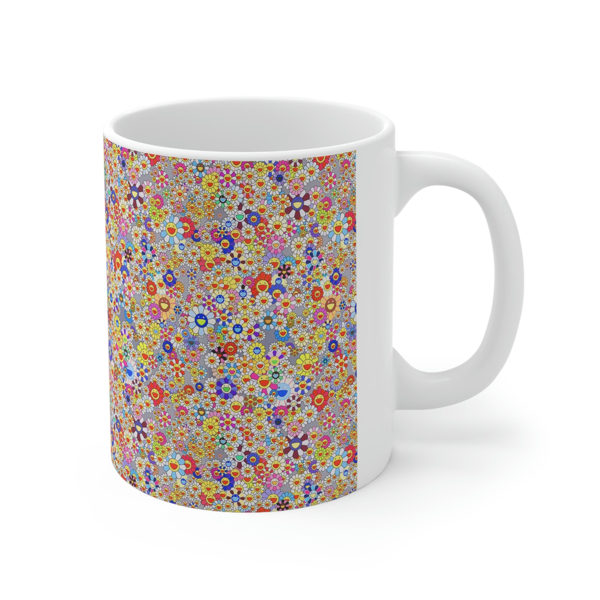 Takashi Murakami Mug, Japanese Art Murakami Flower Pattern Art Mug ...