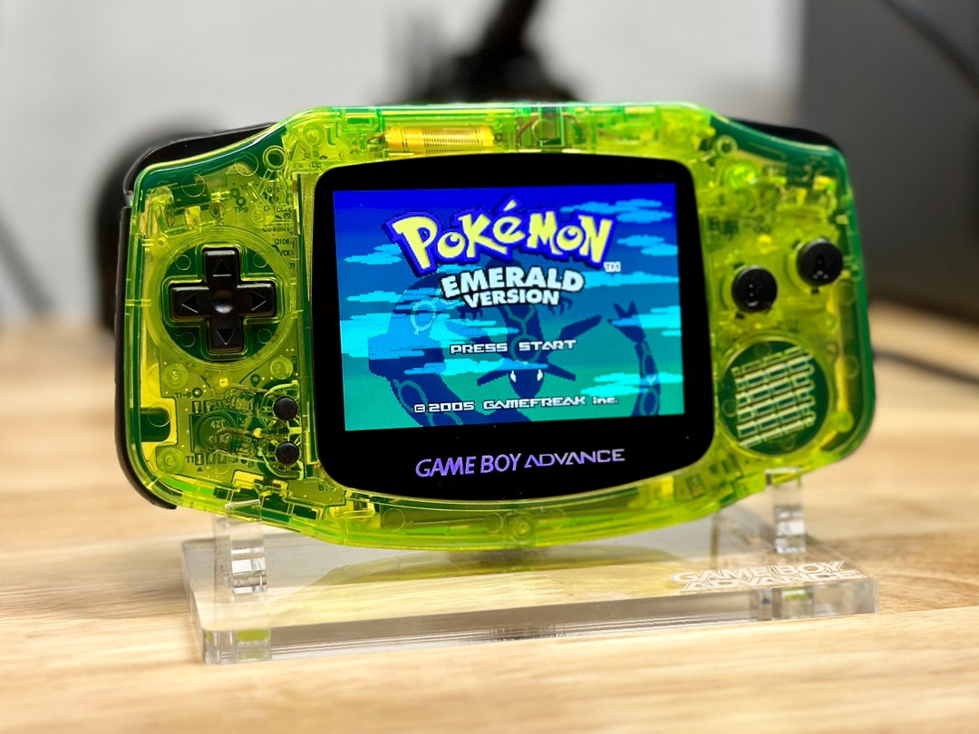 Custom Gameboy Advance Slime Green / Backlit Screen IPS / on Screen ...
