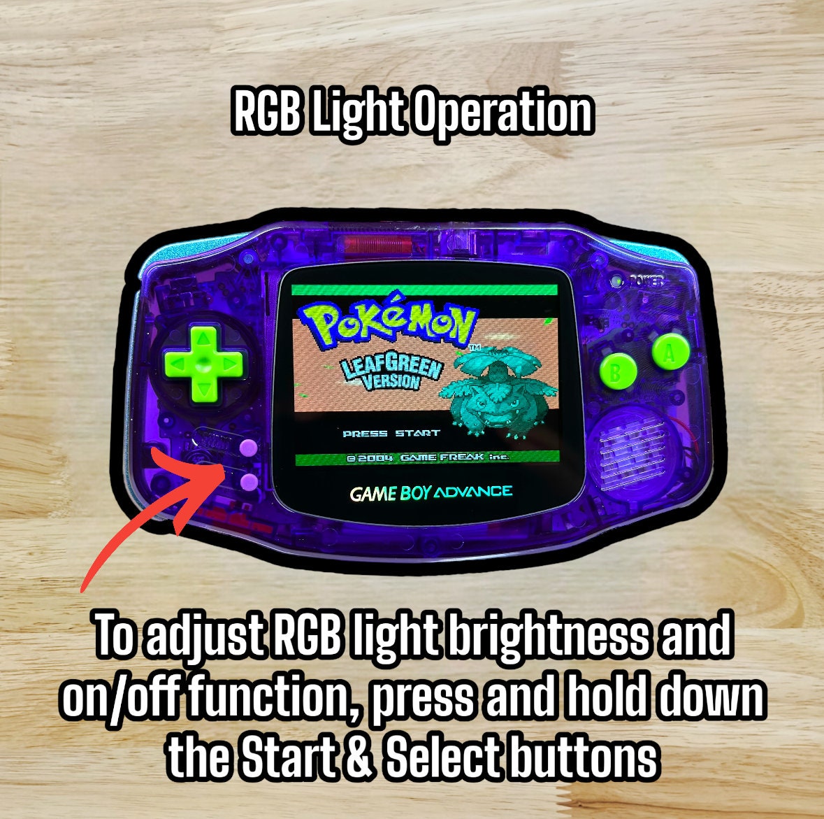 Custom Gameboy Advance - Team Rocket Edition, IPS Backlit Screen, RGB ...