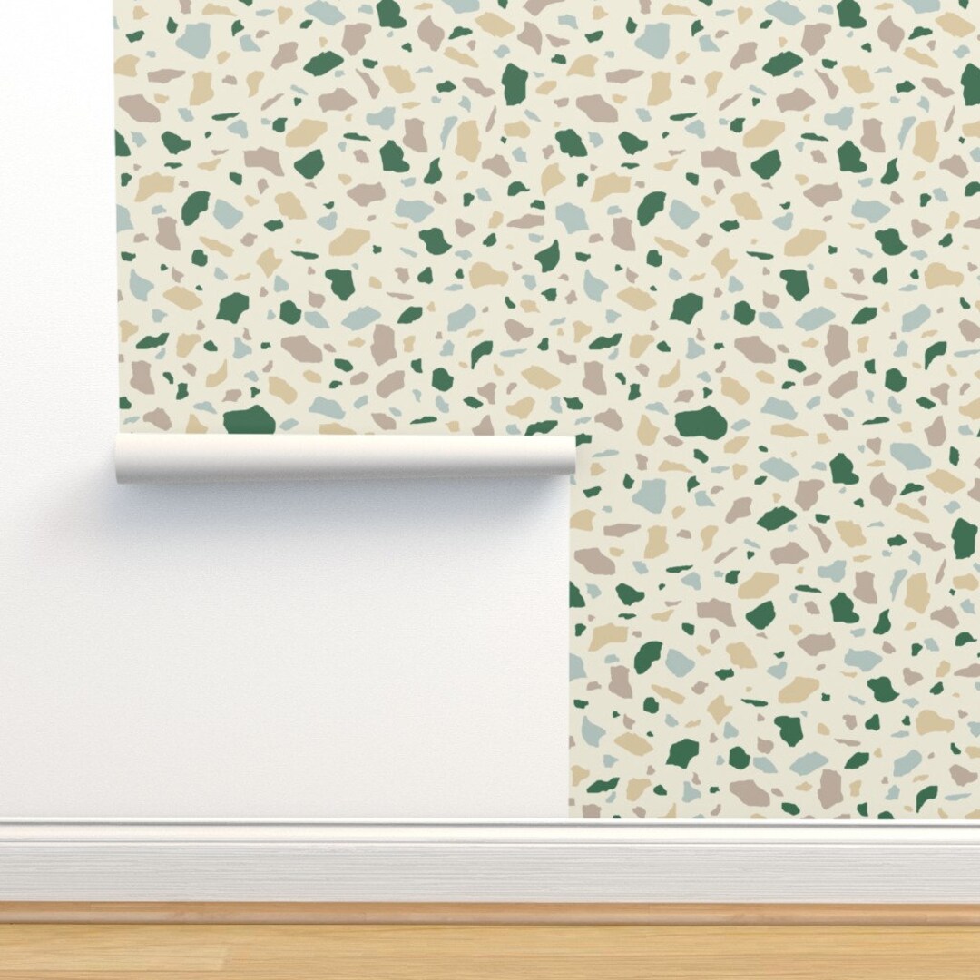 Terrazzo Wallpaper, Minimal Wallpaper, Feature Wall, Abstract Wallpaper ...
