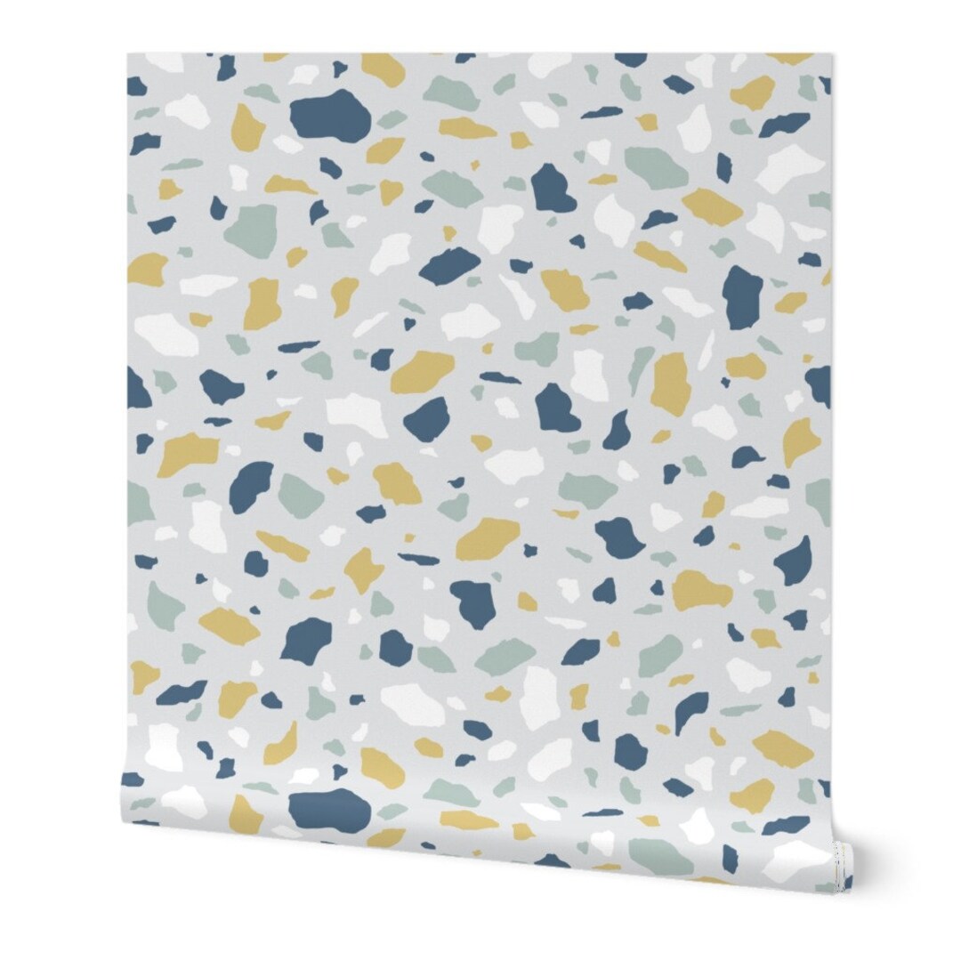 Terrazzo Wallpaper, Minimal Wallpaper, Feature Wall, Abstract Wallpaper ...