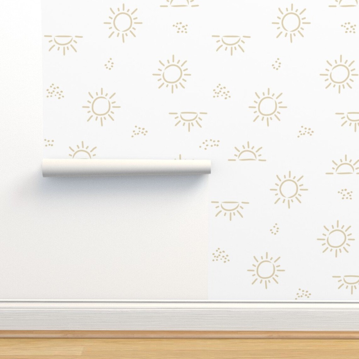 Suns Wallpaper, Feature Wall, Gender Neutral Wallpaper, Beige Wallpaper ...