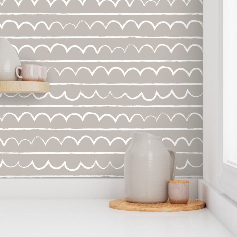 Minimal Wallpaper Taupe Wallpaper Feature Wall Simple - Etsy