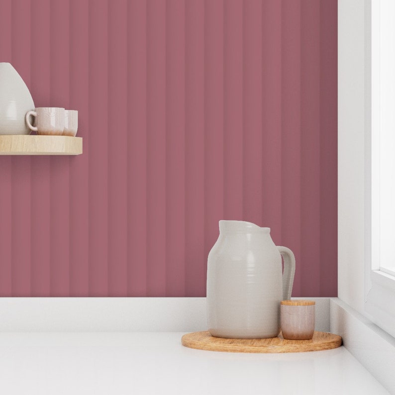 Curved Wall Panelling Wallpaper, Wall Panel Wallpaper, Red Wallpaper ...