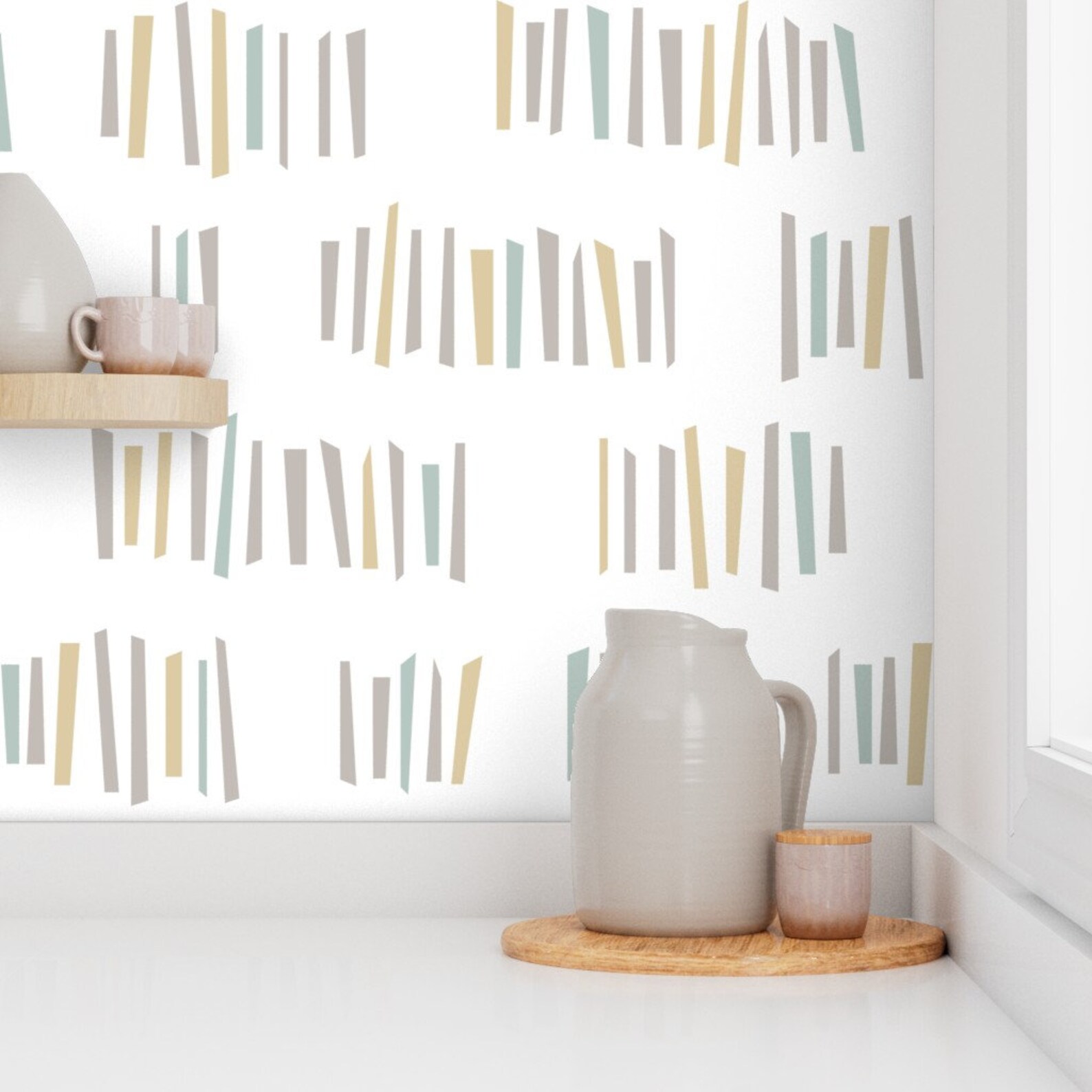 Minimal Wallpaper, Gender Neutral Wallpaper, Feature Wall, Simple ...