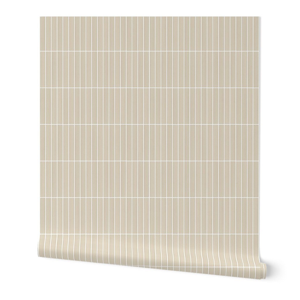 Tile Wallpaper, Faux Tile Wallpaper, Finger Tile Wallpaper, Feature ...