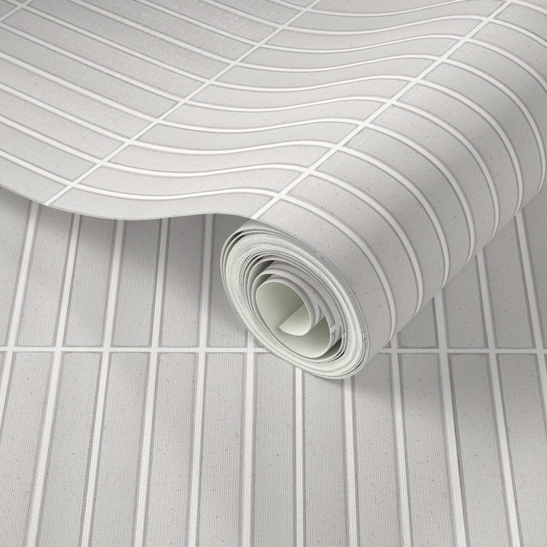 Tile Wallpaper, Faux Tile Wallpaper, Finger Tile Wallpaper, Feature ...