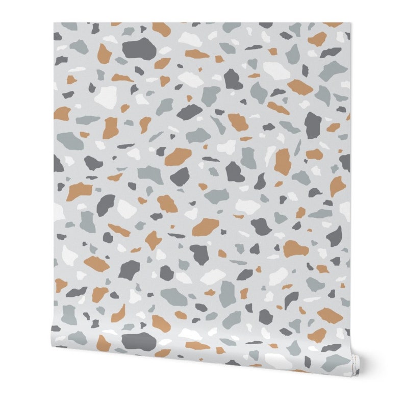 Terrazzo Wallpaper, Minimal Wallpaper, Feature Wall, Abstract Wallpaper ...