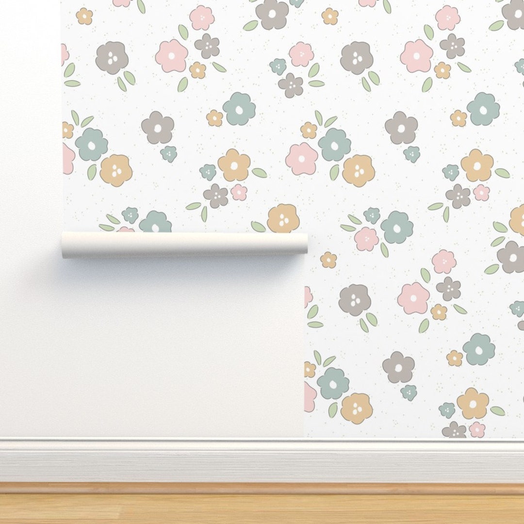 Floral Wallpaper, Feature Wall, Botanical Wallpaper, Flowers Wallpaper ...